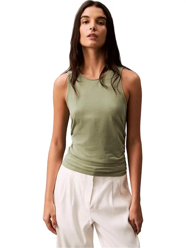 Calvin Klein Cotton Jersey Muscle Tank Top - Cabana Green