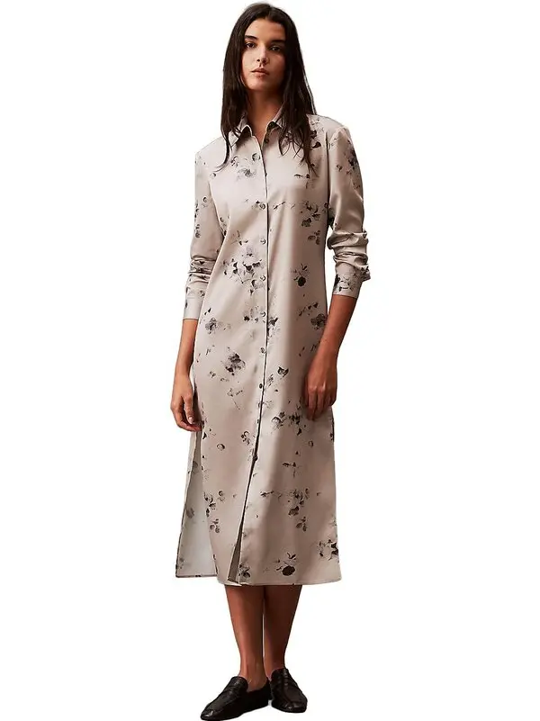 Calvin Klein Printed Blossom Shirt Dress - Atmosphere