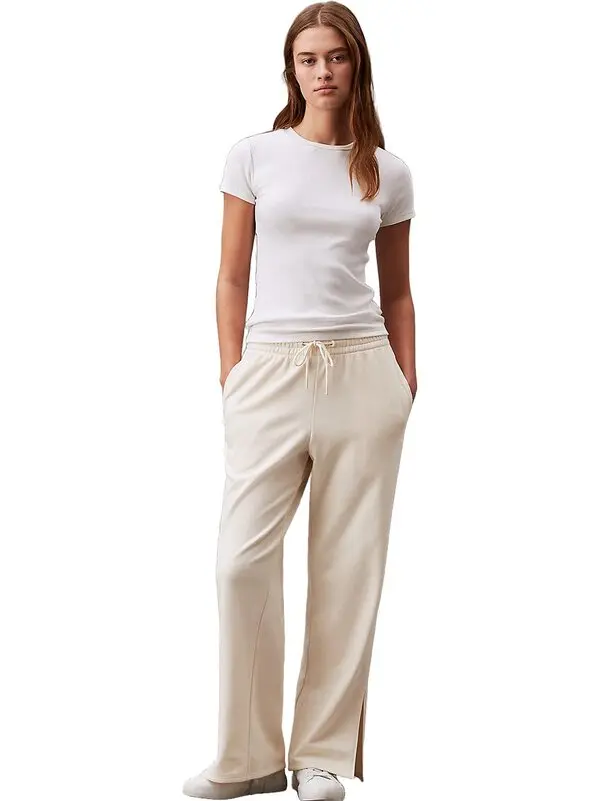 Calvin Klein French Terry Sweatpants - Antique White