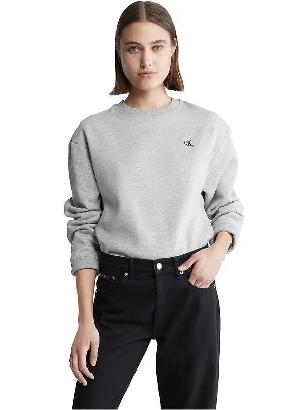 Calvin Klein Archive Logo Fleece Crewneck Sweatshirt - Heroic Grey Heather