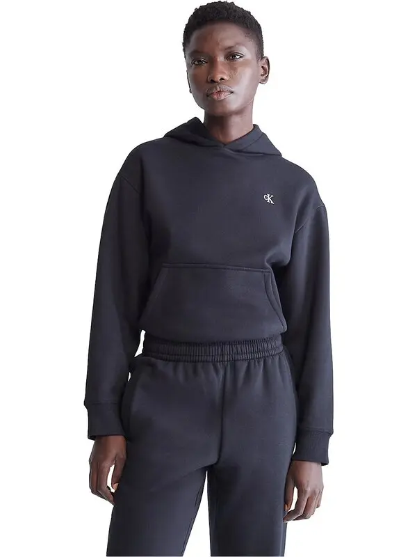Calvin Klein Archive Logo Fleece Hoodie - Black Beauty
