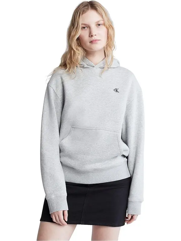 Calvin Klein Archive Logo Fleece Hoodie - Heroic Grey Heather