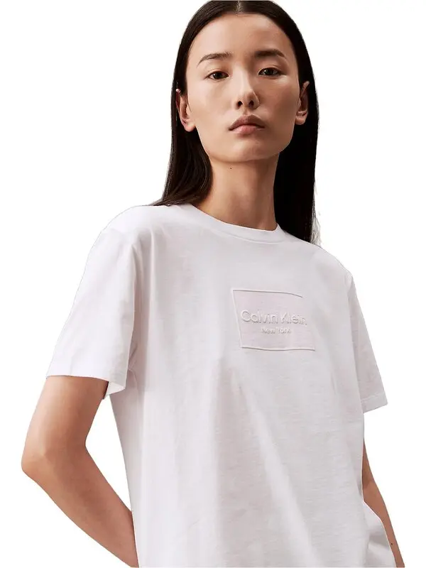 Calvin Klein Tonal Box Logo T-shirt - Brilliant White