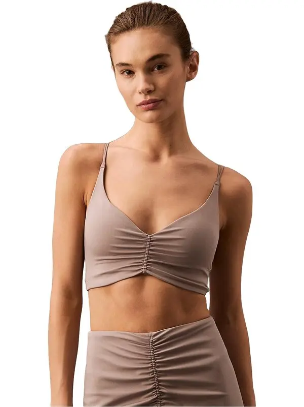 Calvin Klein Icon Ruched Bra - Driftwood