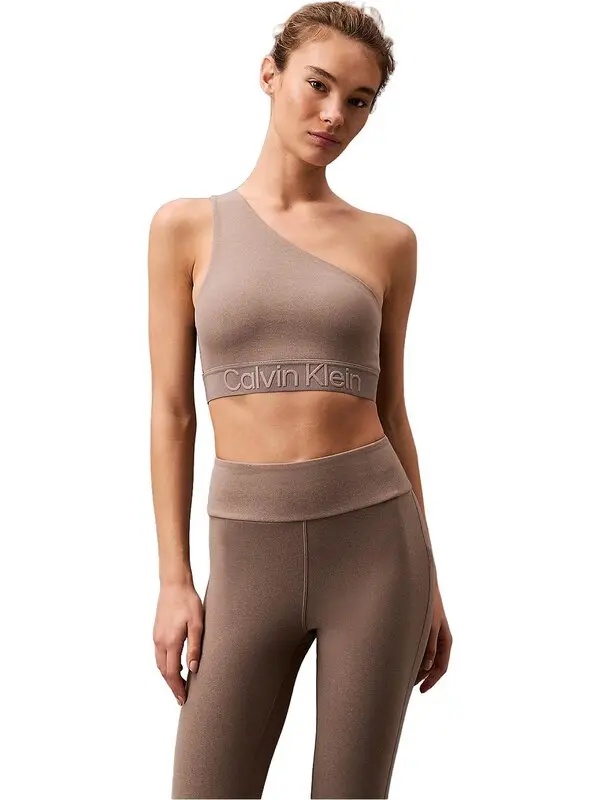 Calvin Klein Future Icon Medium Impact Sports Bra - Driftwood