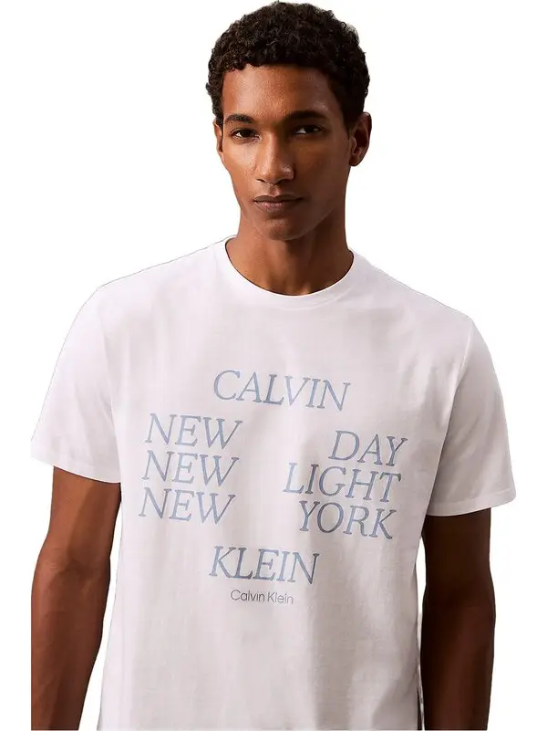 Calvin Klein New Day Logo T-shirt - Brilliant White