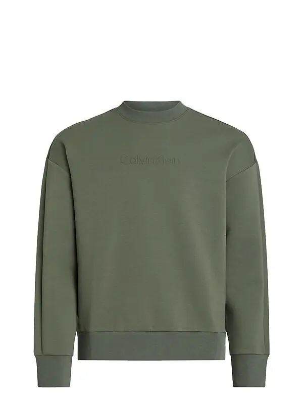 Calvin Klein Embossed Logo Crewneck Sweatshirt - Thyme