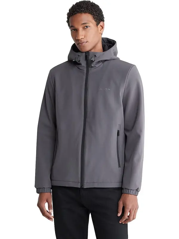 Calvin Klein Hooded Stretch Jacket - Asphalt