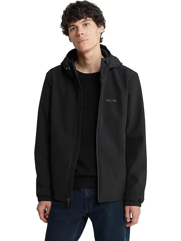 Calvin Klein Hooded Stretch Jacket - Black