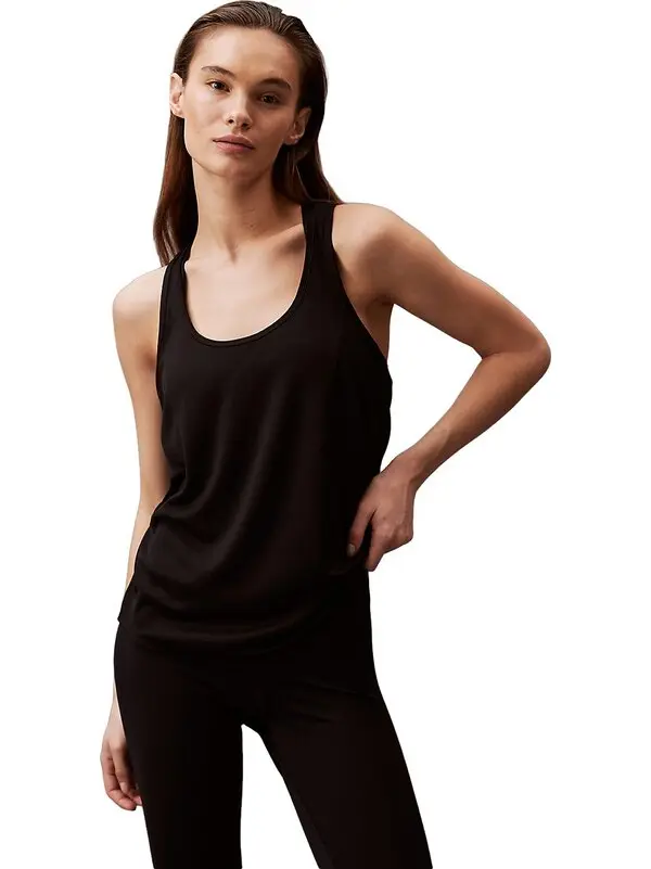 Calvin Klein Performance Pique Tech Tank Top - Black