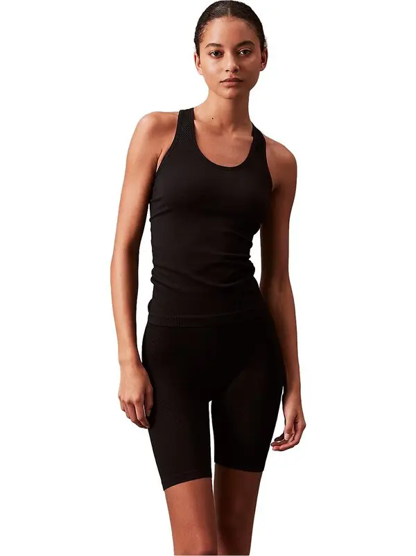 Calvin Klein Performance Seamless Racerback Tank Top - Black