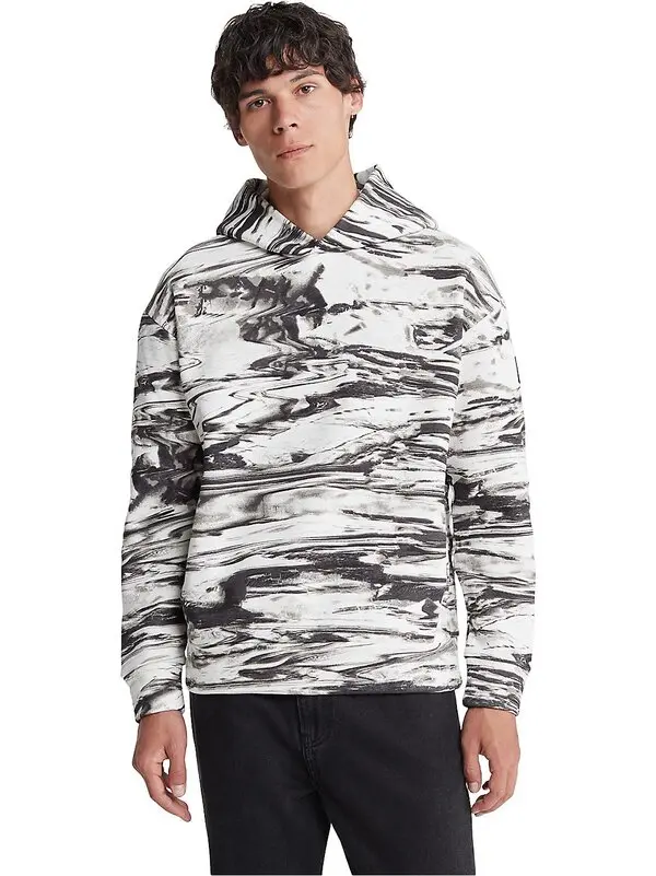 Calvin Klein Marble Graphic Hoodie - Horizon / Egret