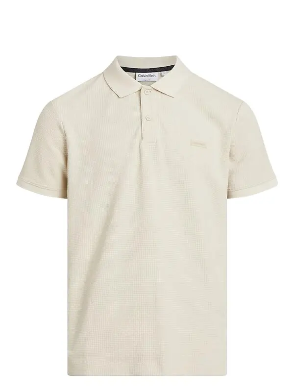 Calvin Klein Waffle Classic Polo Shirt - White
