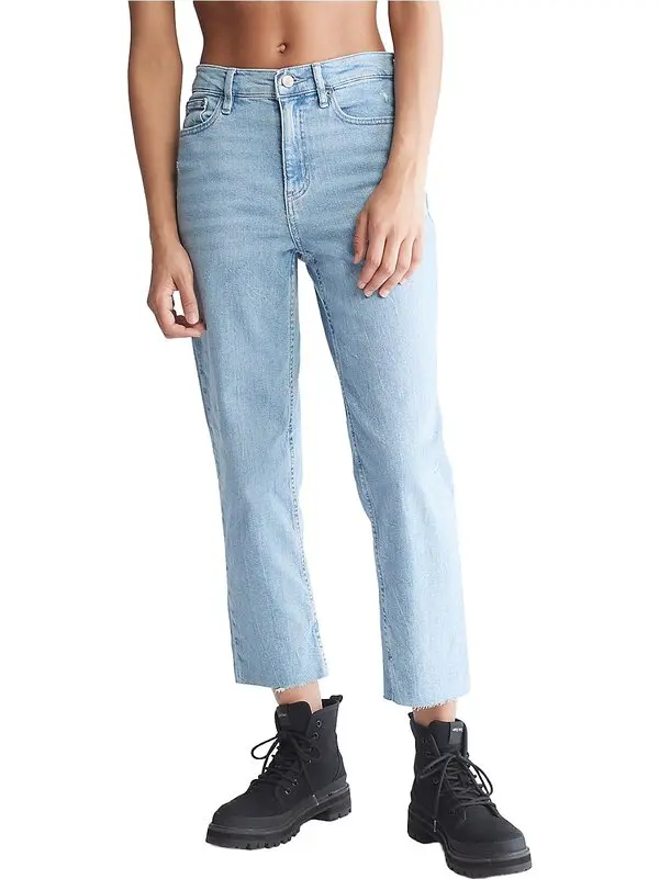 Calvin Klein Straight Fit High Rise Ankle Jeans - Arlington