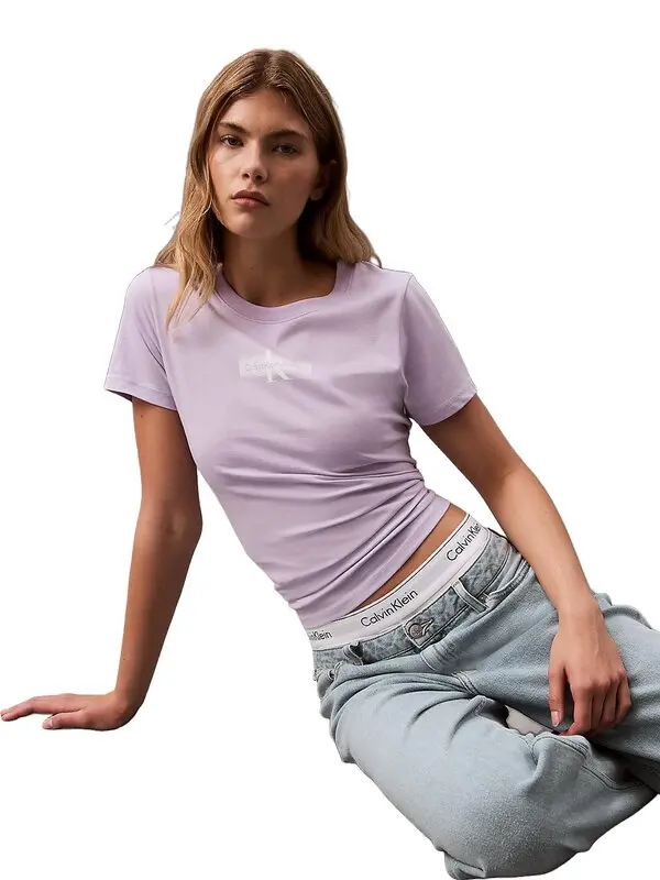 Calvin Klein Slim Fit Logo T-shirt - Pastel Lilac