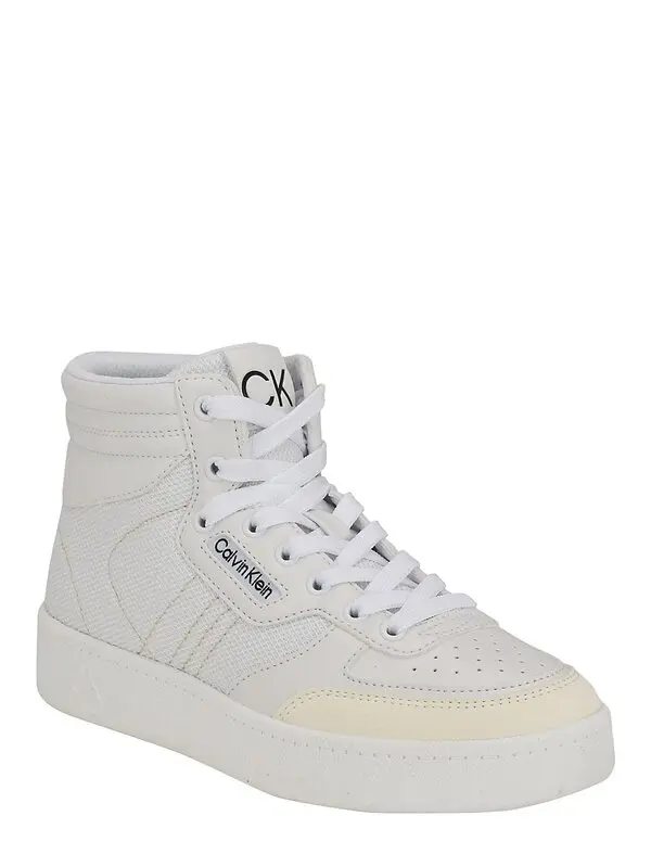 Calvin Klein Radlee High Top Sneaker - White / Weathered White