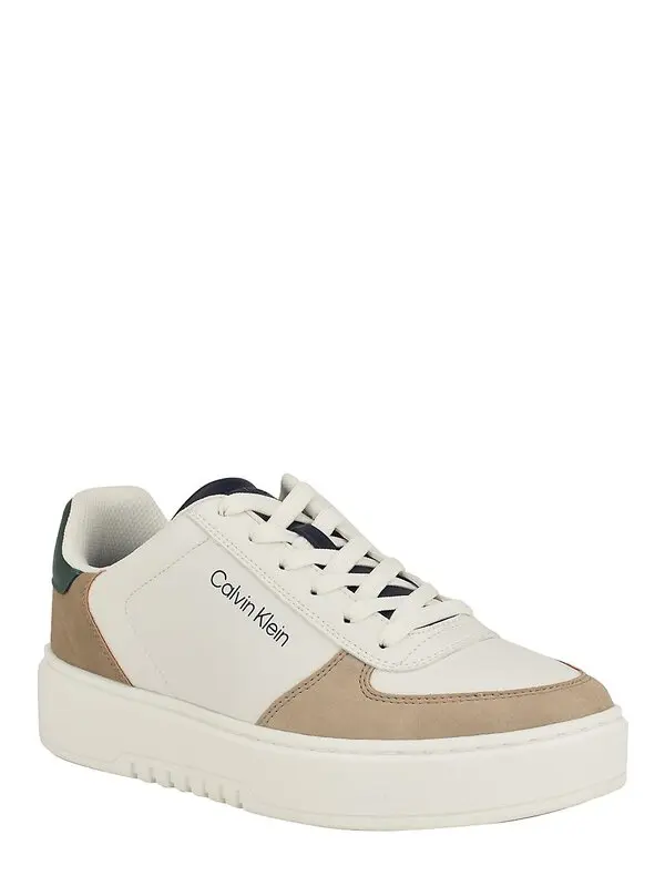 Calvin Klein Colorblock Sneakers - Taupe / Dark Green
