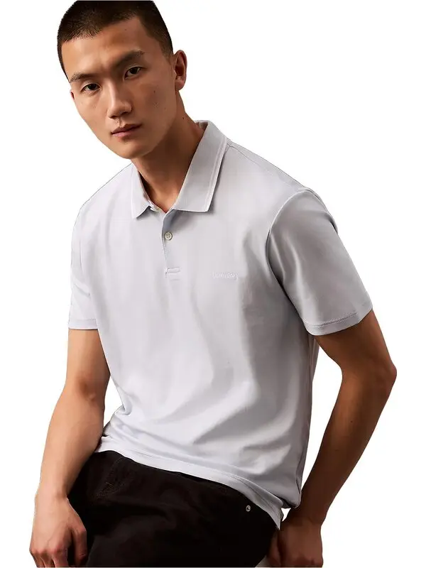 Calvin Klein Liquid Cotton Tipped Polo Shirt - Plein Air
