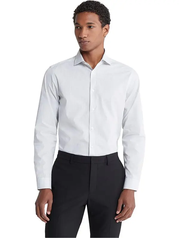 Calvin Klein Slim Fit Steel Stripe Button-down Shirt - Pinstripe