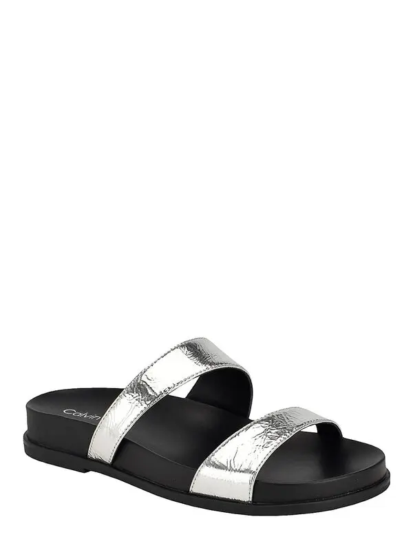 Calvin Klein Explore Strappy Sandals - Silver