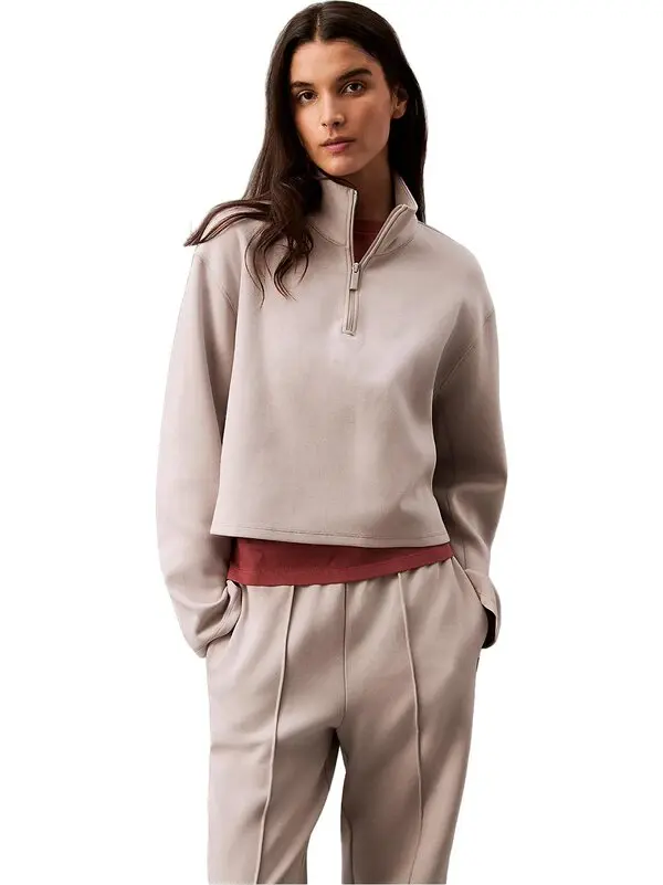 Calvin Klein Quarter Zip Sweatshirt - Ash