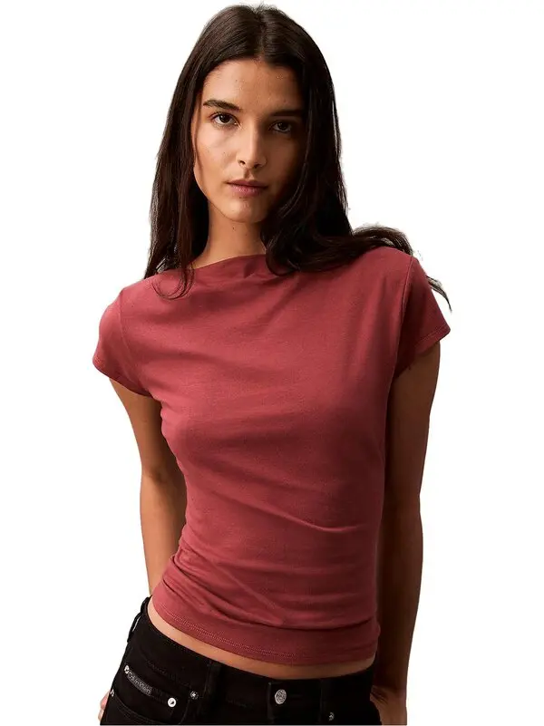 Calvin Klein Cotton Modal Slim Fit T-shirt - Apple Butter