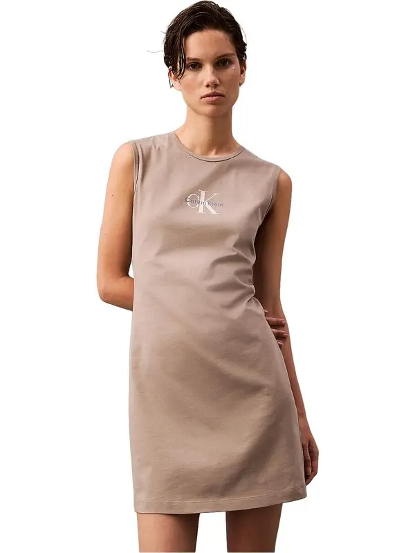 Calvin Klein Monogram Logo T-shirt Dress - Cinder