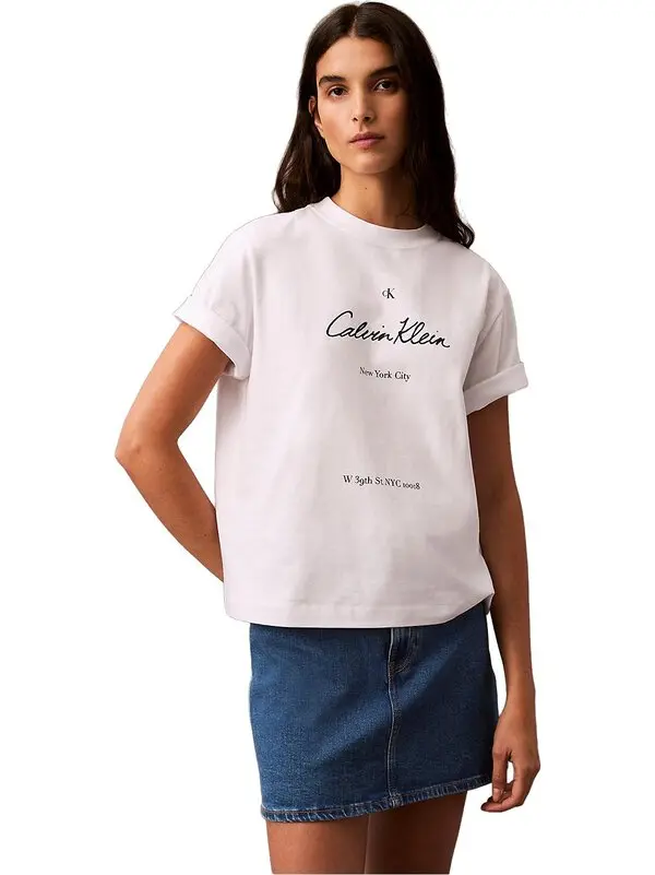 Calvin Klein Boxy Fit T-shirt - Brilliant White