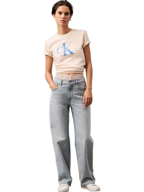 Calvin Klein 90s Straight Leg Jeans - Marbled Beacon