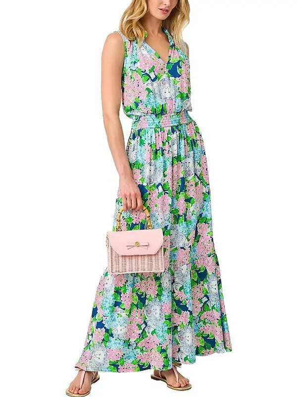 Lilly Pulitzer® Amiria Maxi Dress - Starlight Navy Lydia The Lion
