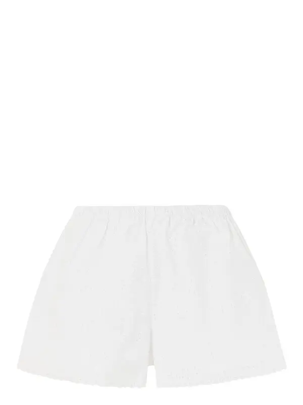 Loretta Caponi Rosita Cotton Shorts - White