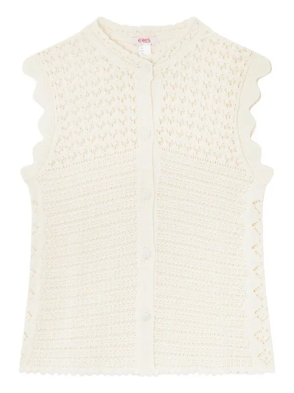 ERES Aurora Crochet-knit Top - Neutrals