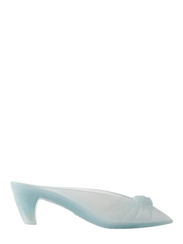 Chloé Ruched Tpu Mules - Blue