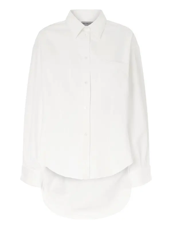 Balenciaga Cotton And Silk-blend Shirt - White