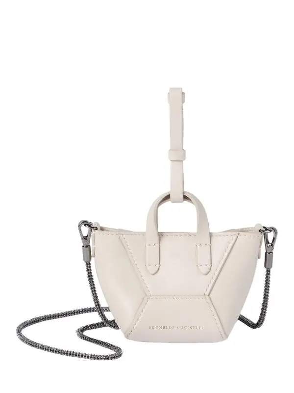 Brunello Cucinelli Leather Mini Bag - Ivory