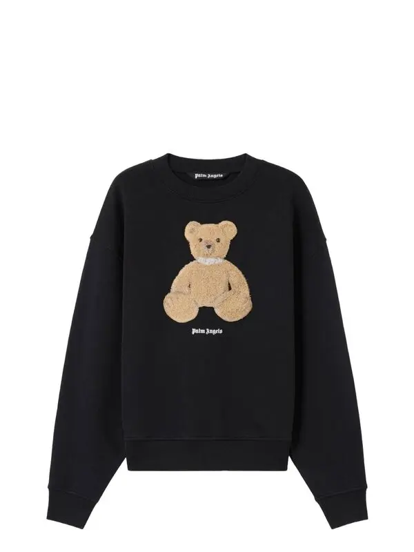 Palm Angels Bear Crewneck Sweatshirt - Black