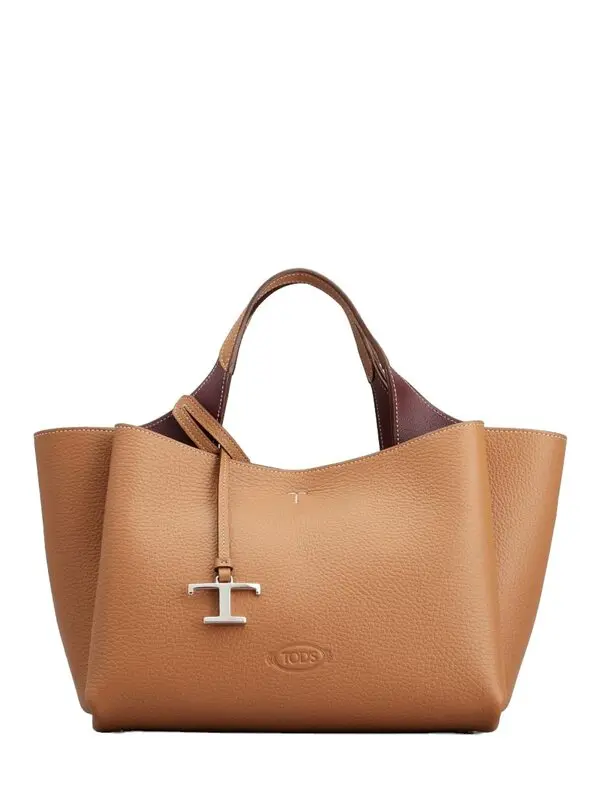 TOD'S Mini Leather Tote - Leather Brown