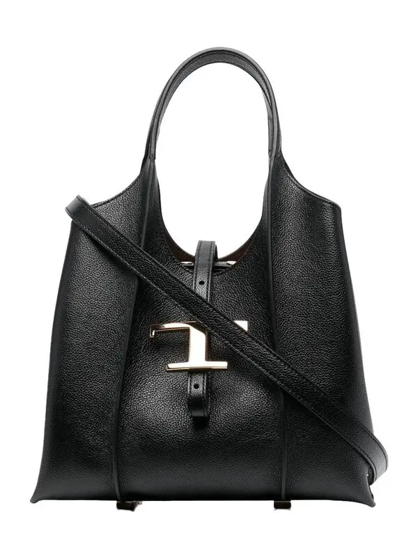 TOD'S Mini Leather Tote Bag - Black