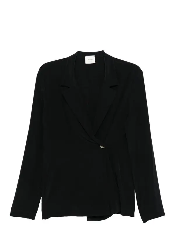 ALYSI Silk Blazer Jacket - Black