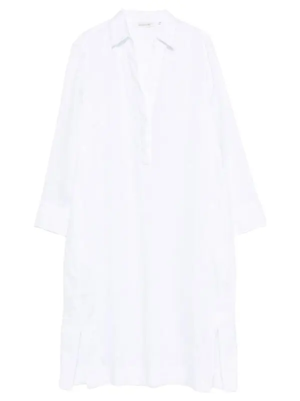 ARCHIVIO '67 Linen Chemisier Dress - White