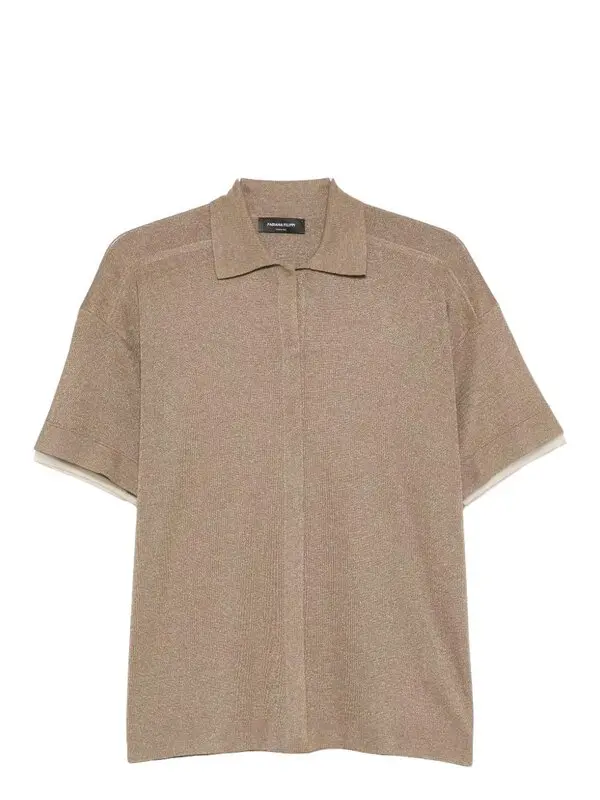 Fabiana Filippi Short Sleeve Polo - Marrone Chiaro