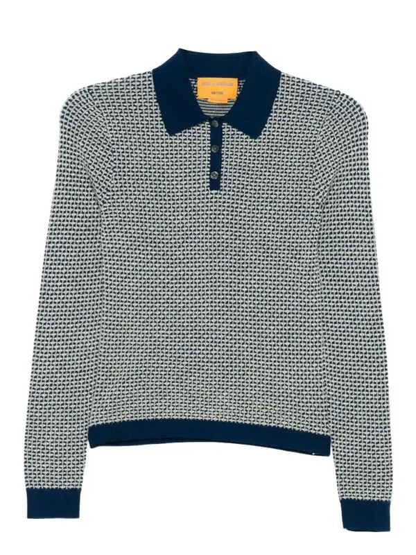 Guest In Residence Pique Cashmere Polo Shirt - Blue