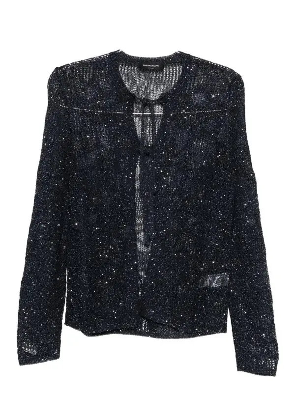 Fabiana Filippi Open Knit Cardigan - Blue