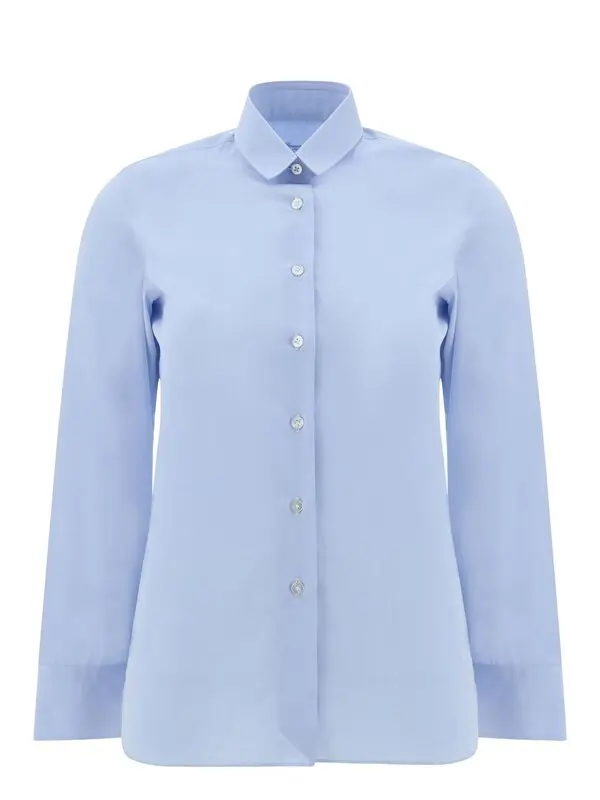 FINAMORE 1925 Cotton Button-down Shirt - Clear Blue