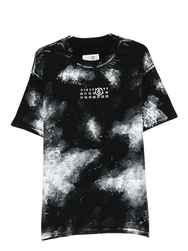 MAISON MARGIELA Printed Cotton T-shirt - Black