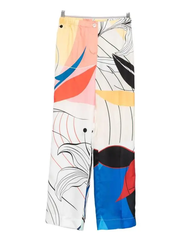 F.R.S FOR RESTLESS SLEEPERS Printed Silk Pants - Multicolour