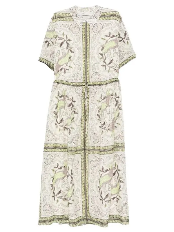 Tory Burch Printed Cotton Dress - White