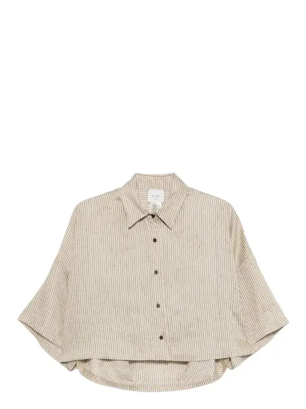 ALYSI Striped Shirt - Beige