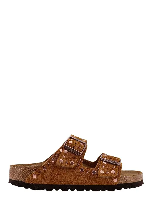 BIRKENSTOCK Arizona Rivet Suede Sandals - Brown