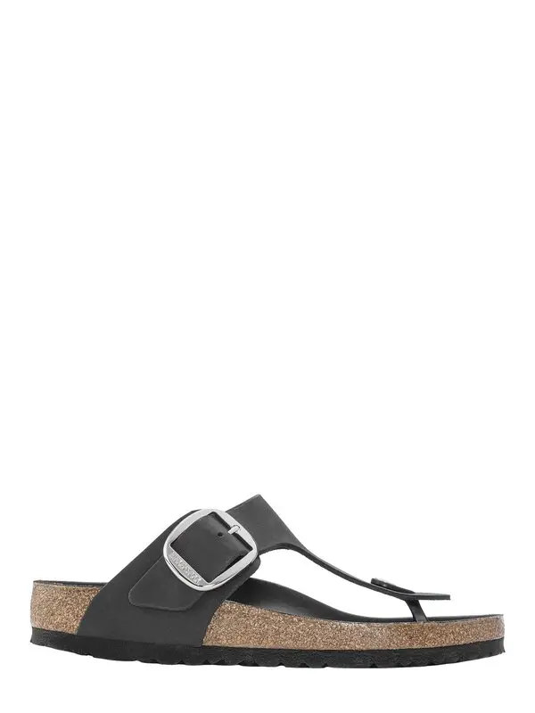 BIRKENSTOCK Gizeh Big Buckle Mules - Black